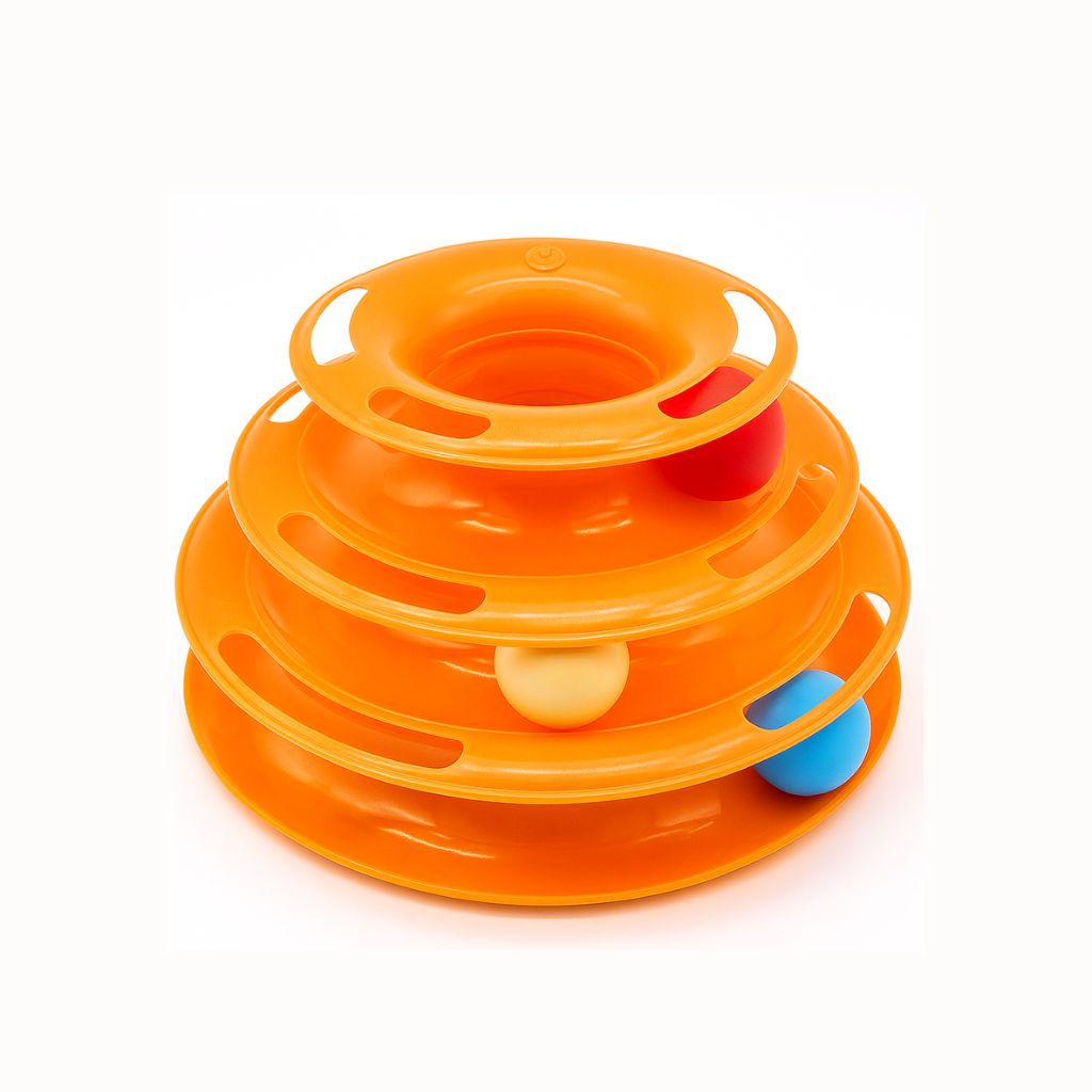 Three-Layer Cat Toy Tower – Interactive Fun for Cats – Petzzy
